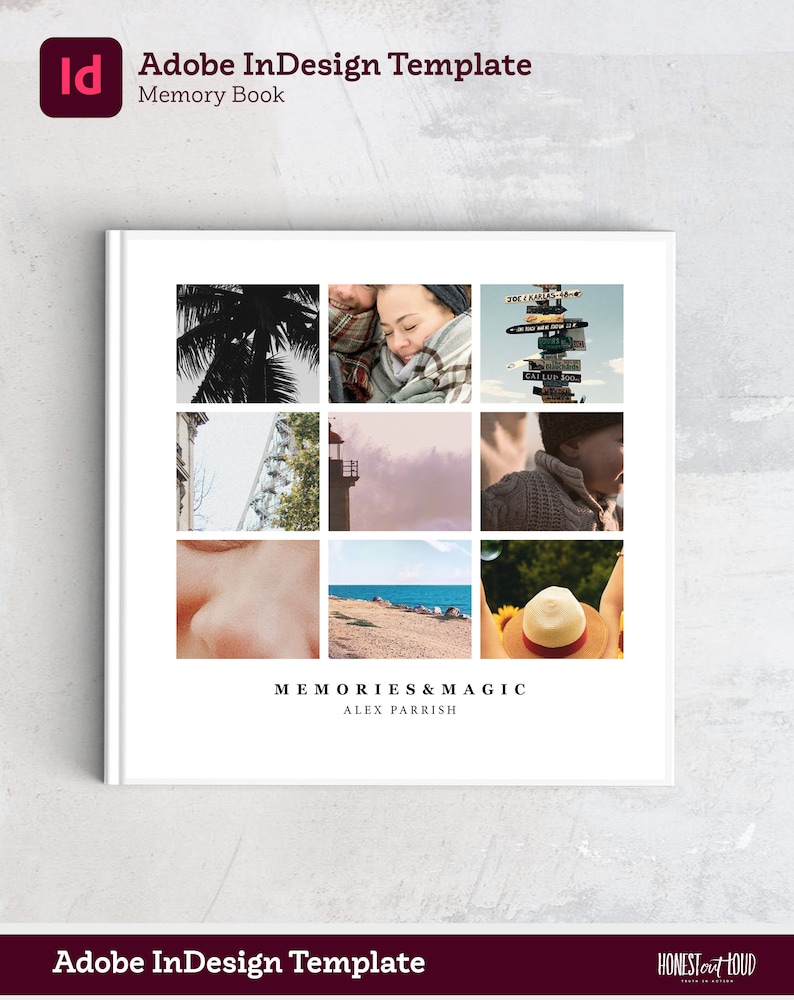 Memory Book Photo Template - DIY 10x10 Editable Keepsake Book | Adobe ...