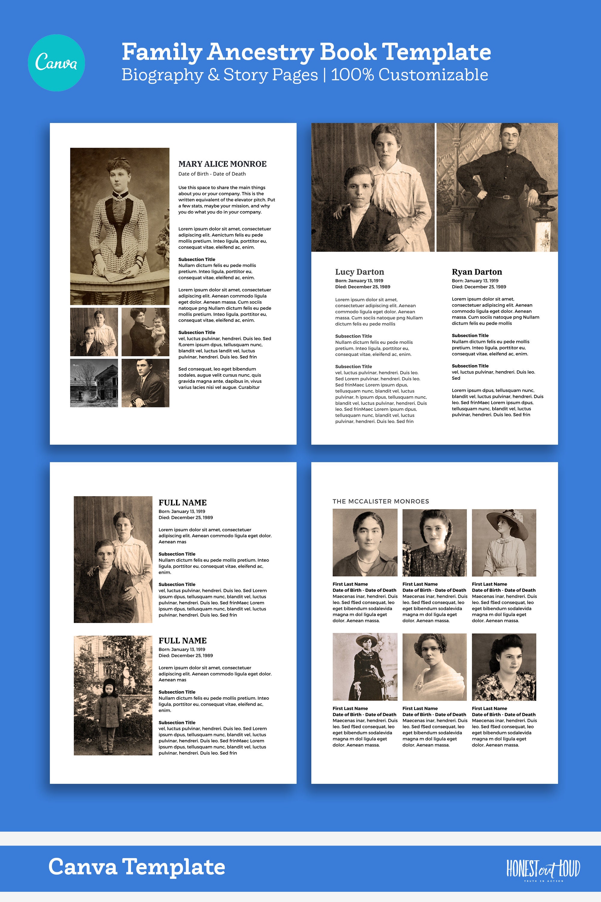 Ancestry Book Template | Family Tree Family History and Genealogy ...