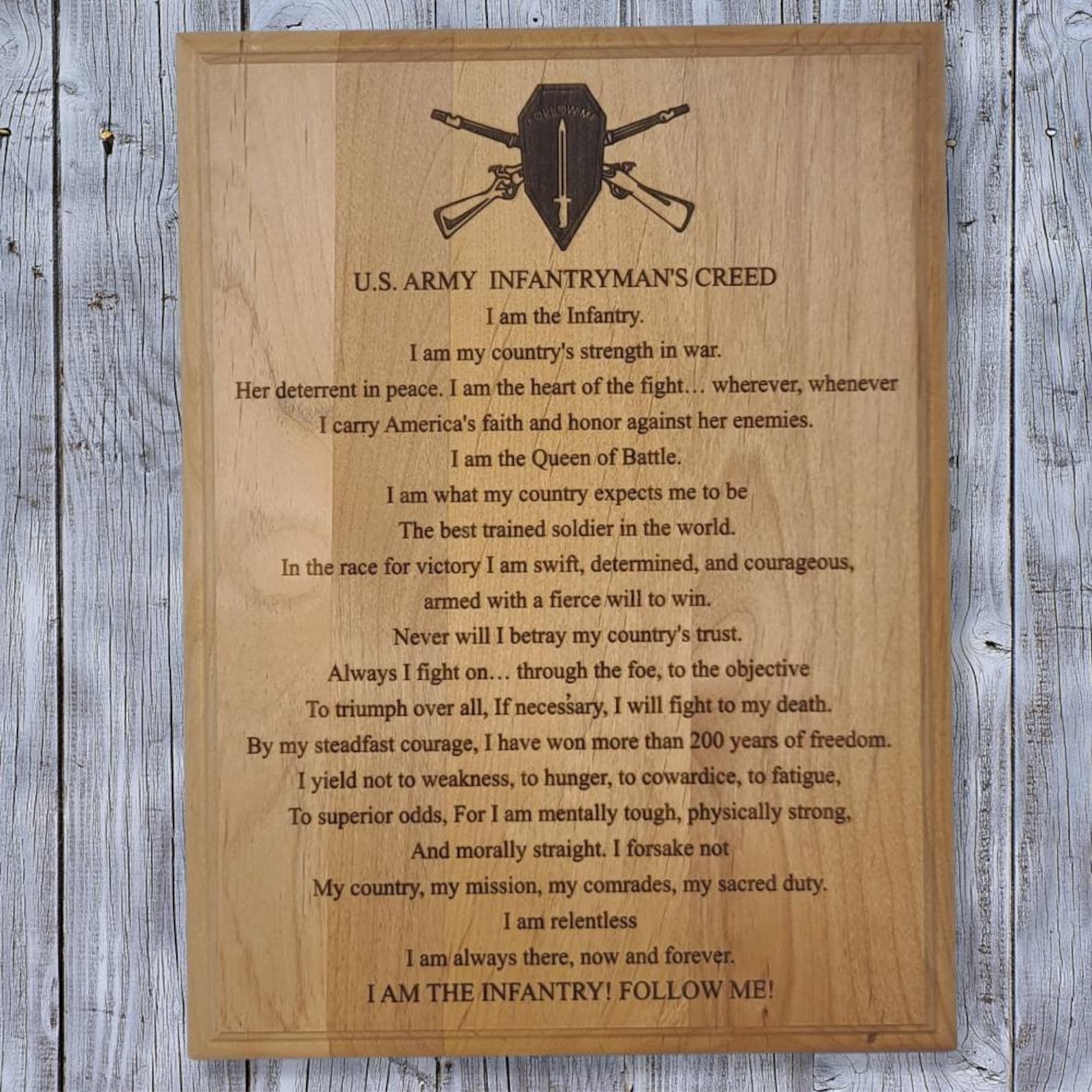 Infantryman's Creed Infantry Creed Creed Infantryman - Etsy