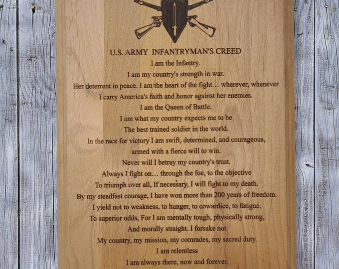 Infantryman's Creed, Infantry Creed, Creed, Infantryman, Military, US ...