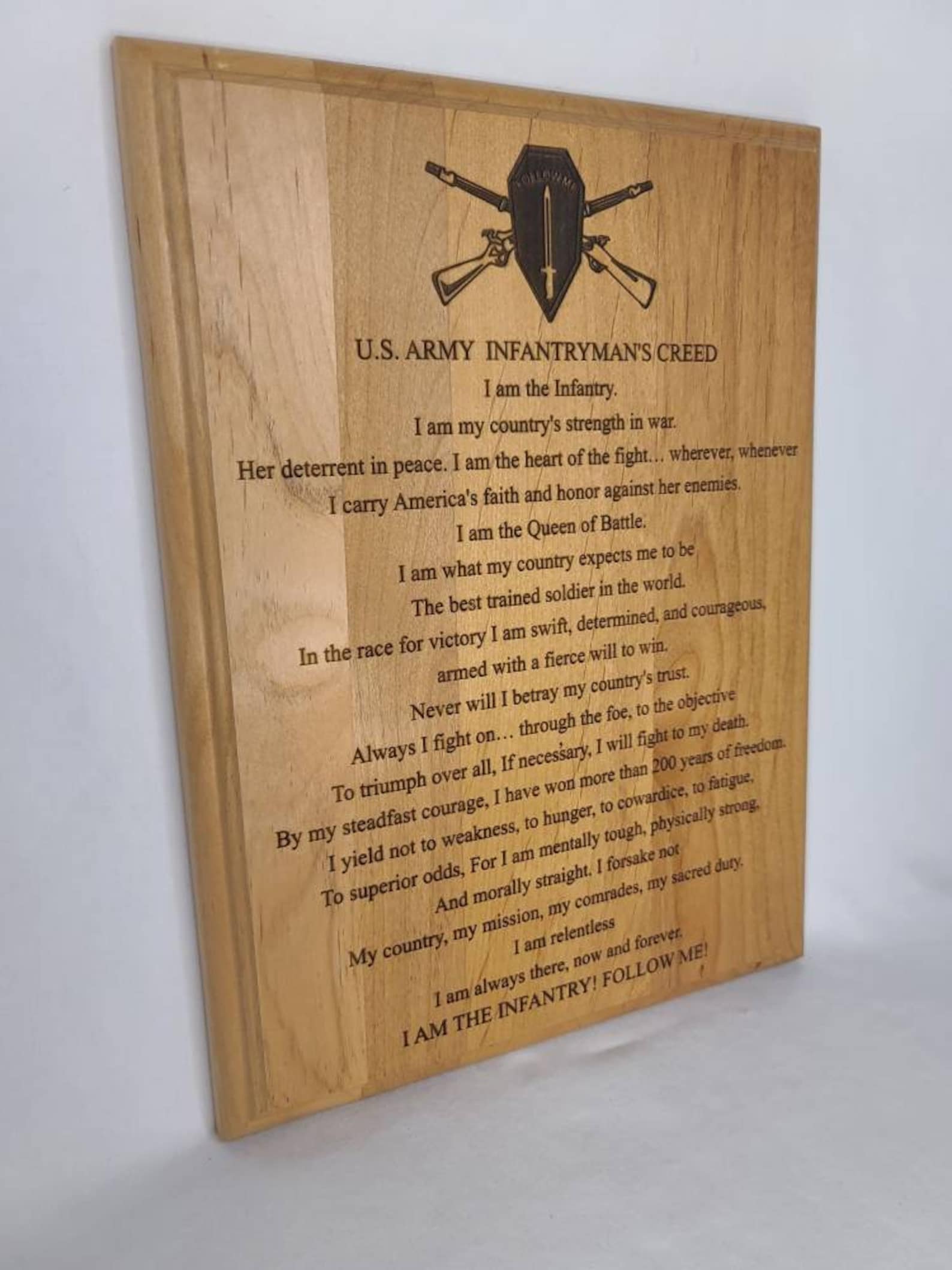 Infantryman's Creed Infantry Creed Creed Infantryman - Etsy