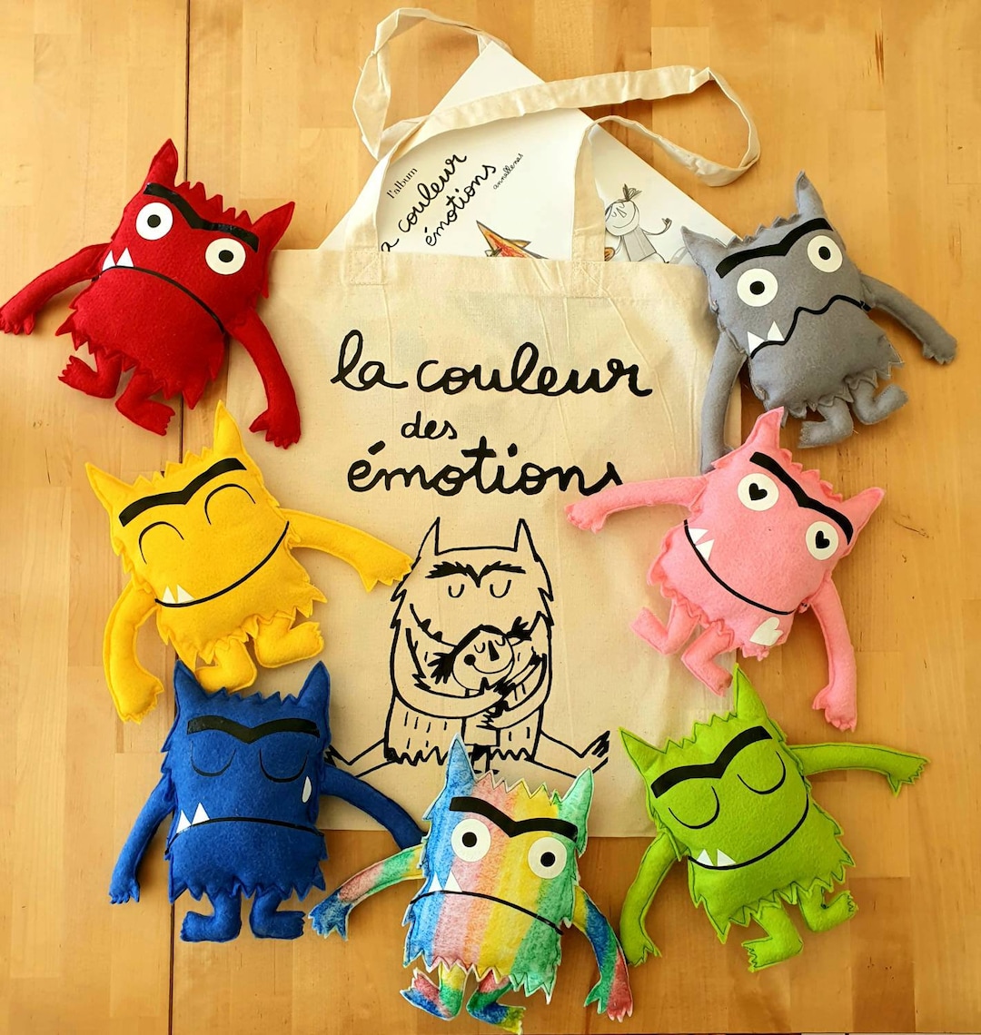 Set of 2 Monsters of Emotions Figurines - Etsy