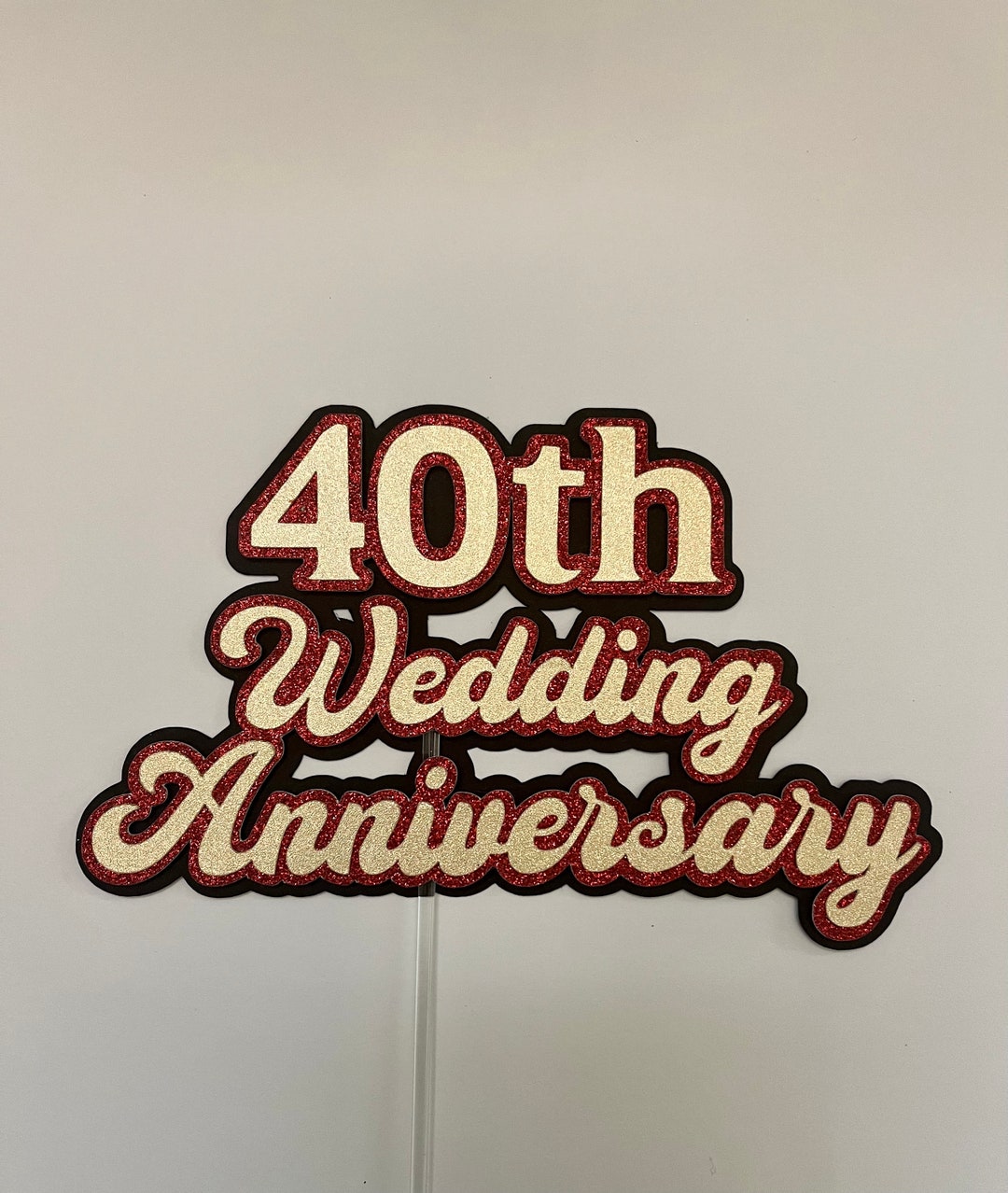 Personalized Wedding Anniversary Cake Topper - Etsy