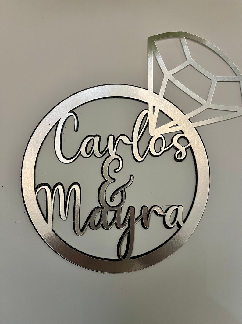 Personalized Engagement Ring, Cake Topper - Etsy