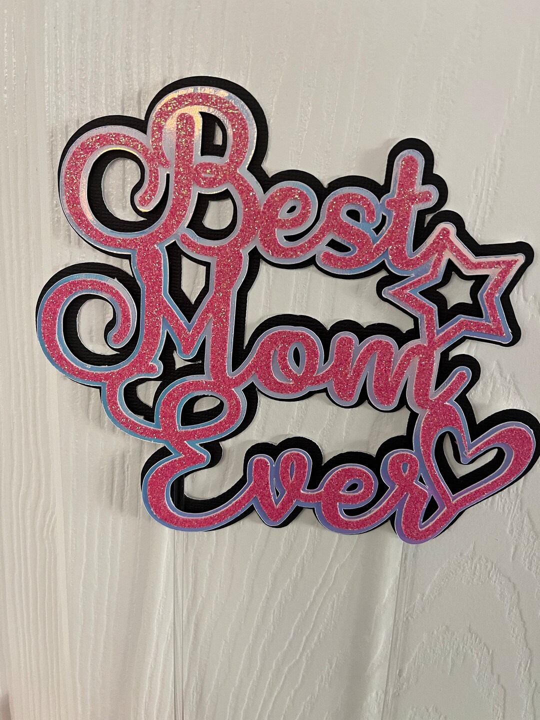 Best Mom Ever Cake Topper - Etsy