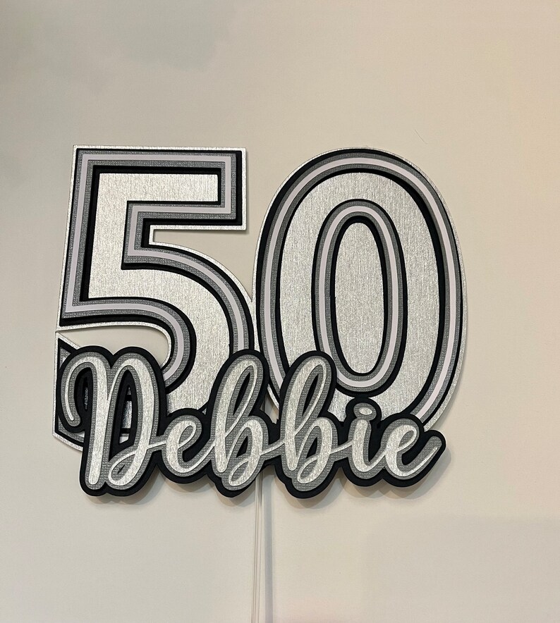 50th Birthday or Anniversary Over the Hill Funny Cake Topper - Etsy