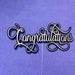 Congratulations , Gold Metallic Cake Topper - Etsy