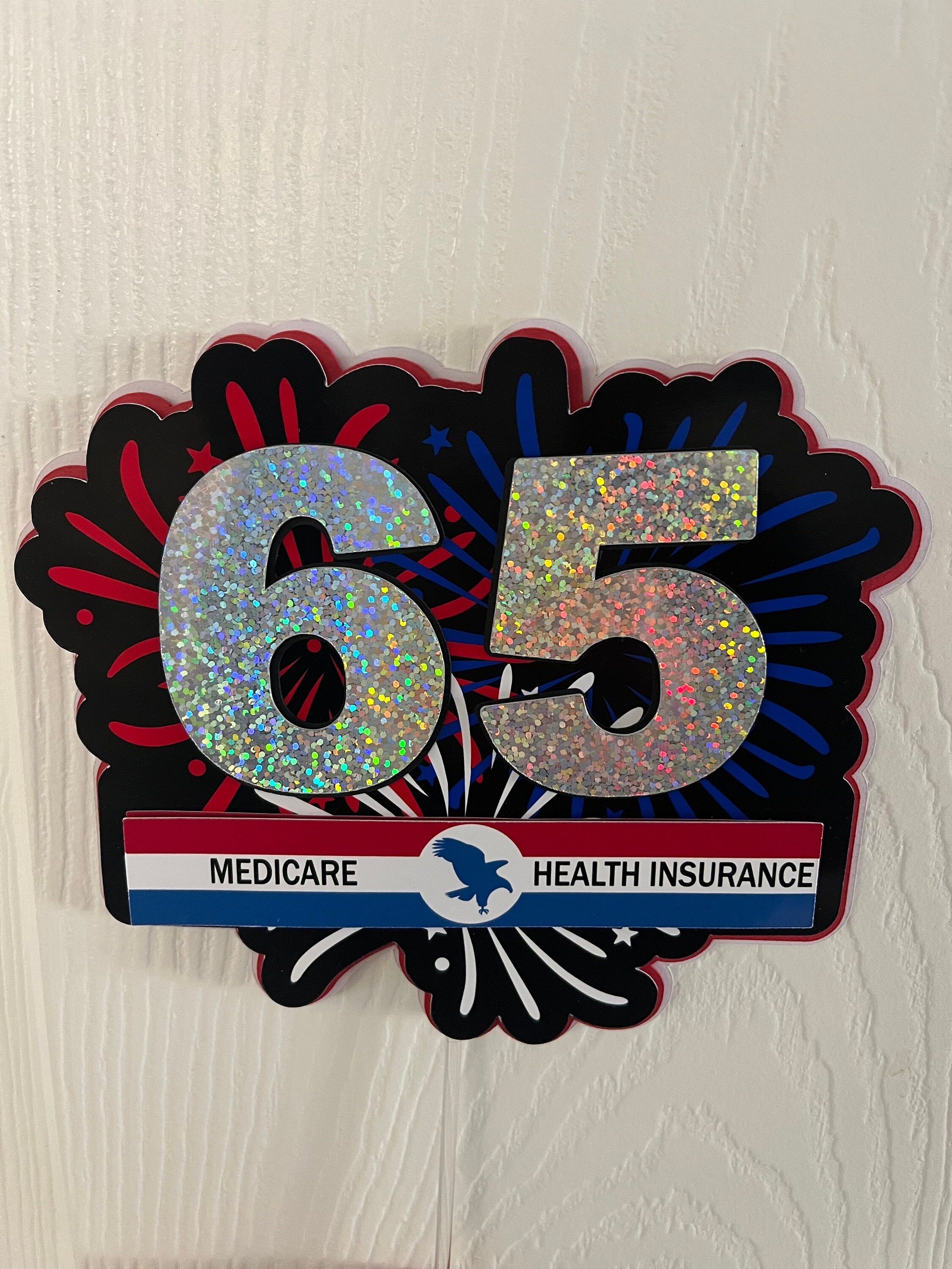 65th Medicare Birthday Over the Hill Funny Cake Topper - Etsy