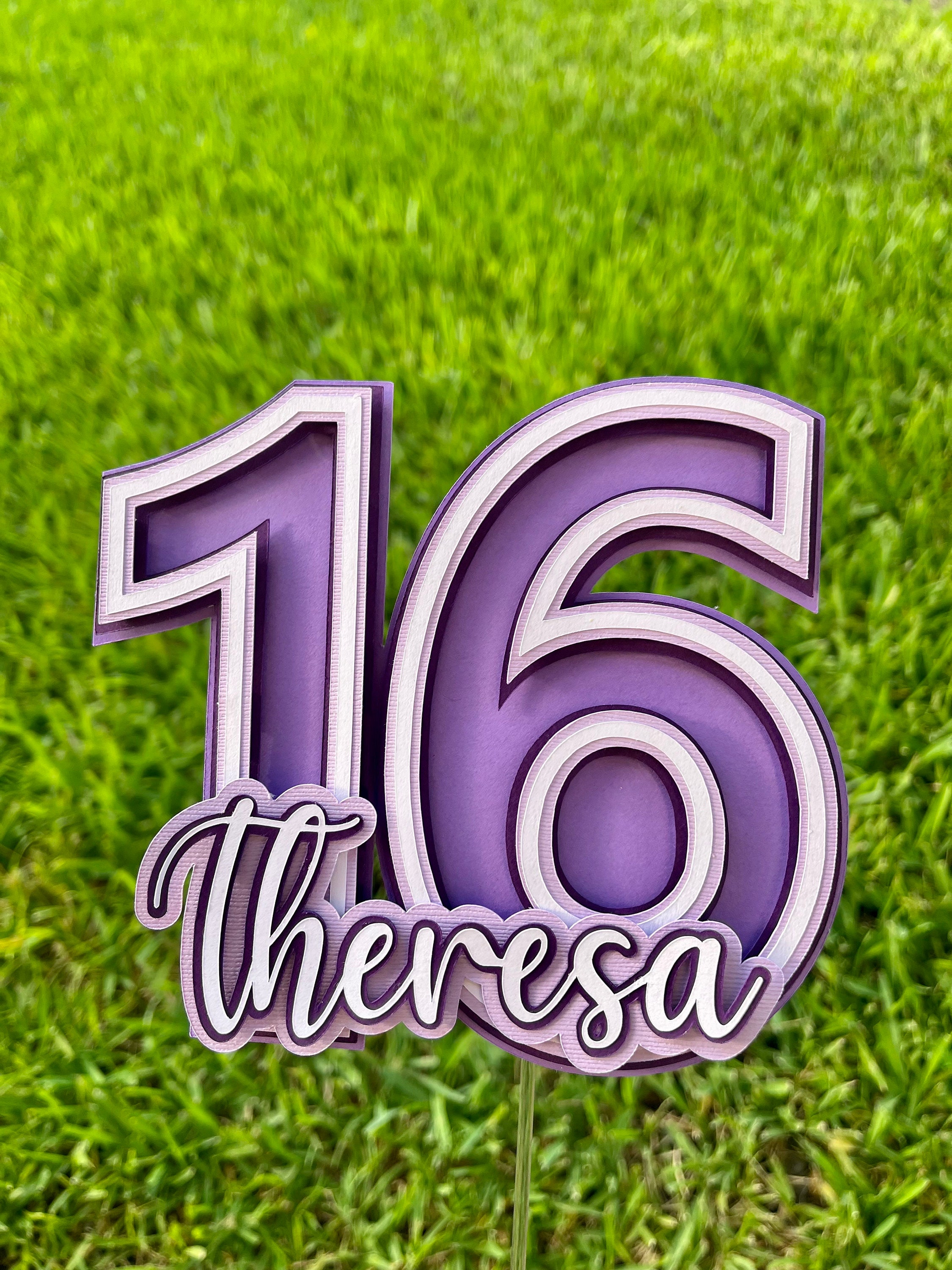 Personalized Custom, Sweet 16 Birthday Cake Topper - Etsy
