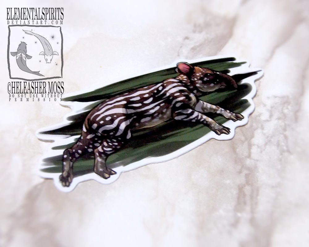 Baby Malayan Tapir Stickers Wildlife Animals Cute Kawaii Lover | Etsy