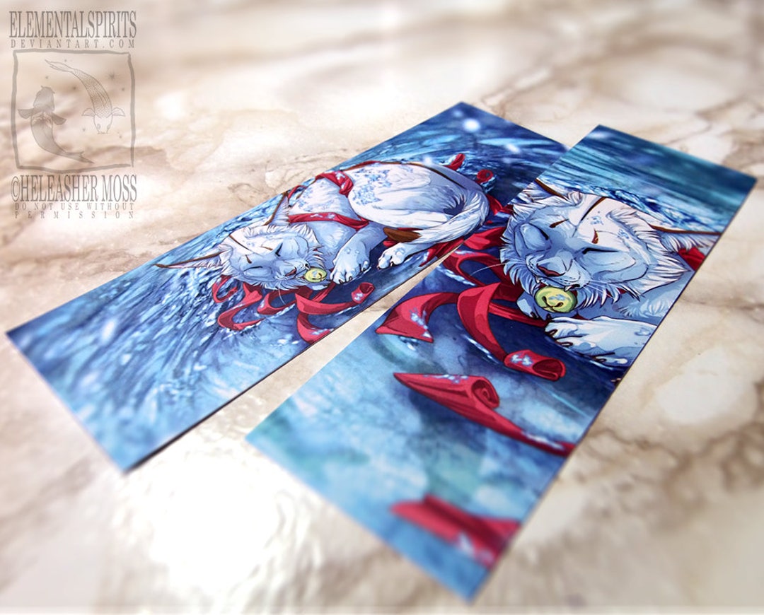 White Lynx Bookmark - Etsy