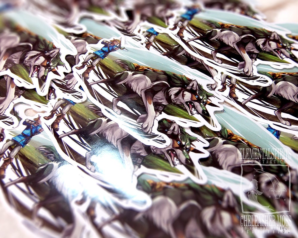 The Legend of Zelda Stickers Geek Gift Wolf Link Gamer Switch - Etsy UK