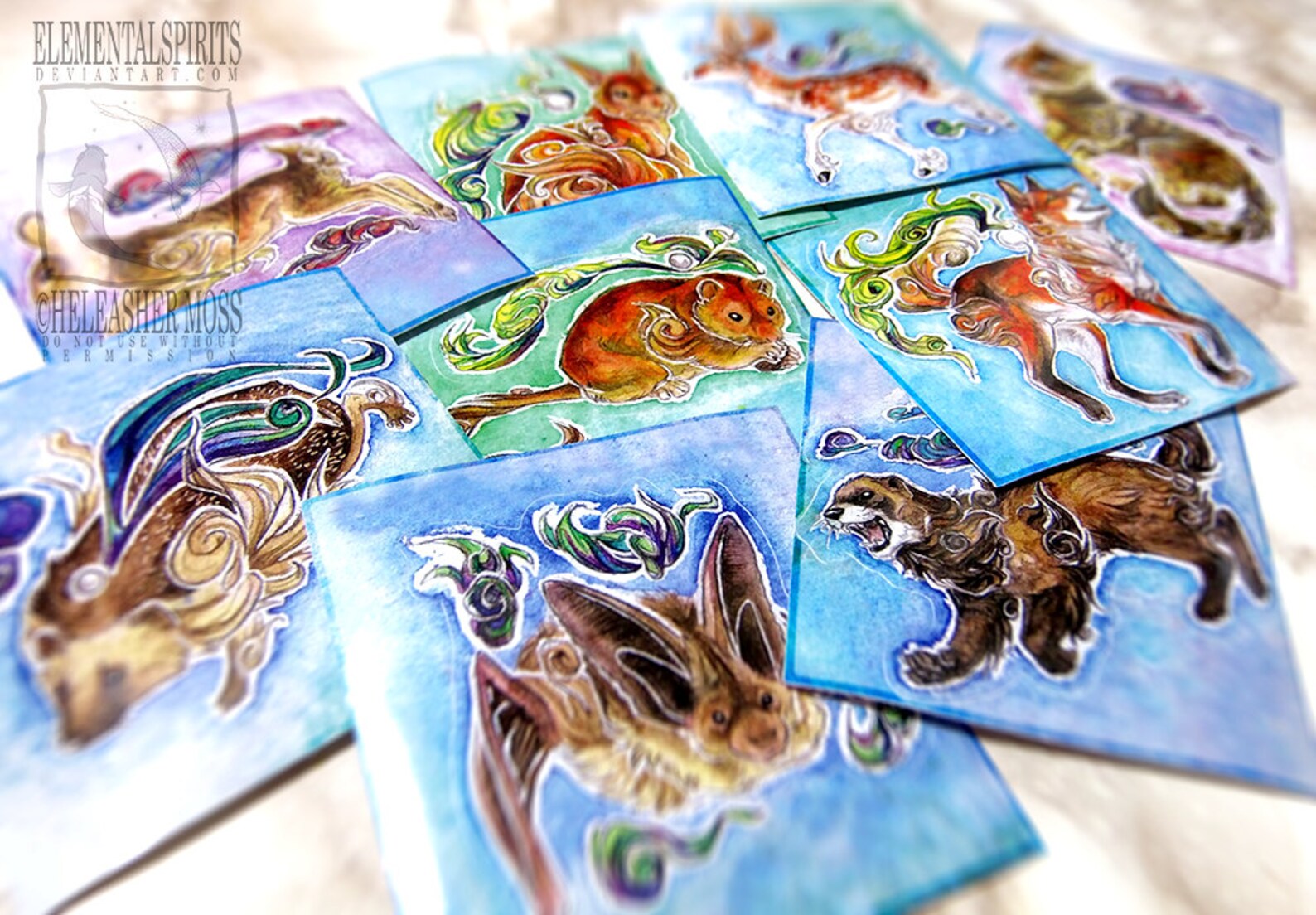 Large Animal Stickers Cute Scottish Wildcat Cat Polecat Ferret - Etsy