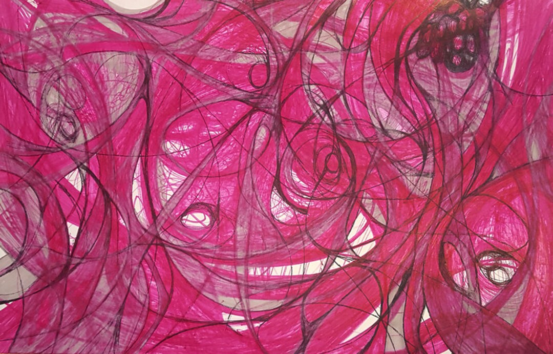 Guest- Abstract Marker and Graphic Pen Drawing 11 X 17 - Etsy