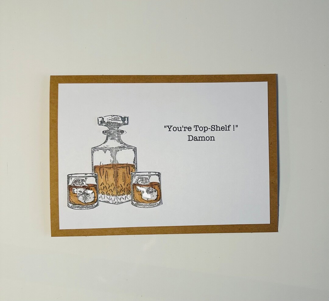 Personalized Whiskey Card: Old Fashioned Gift, Bourbon Lover Greeting ...