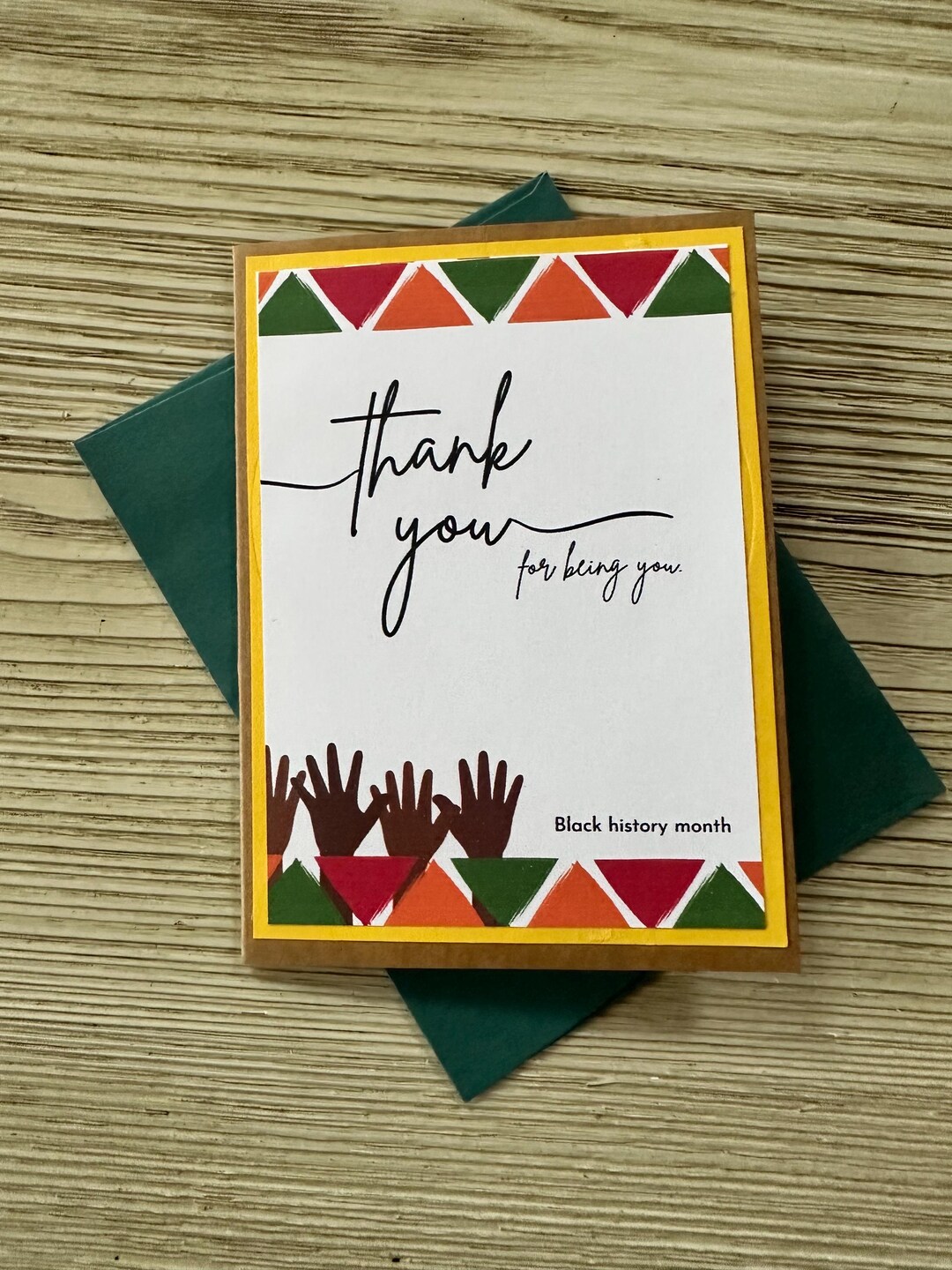 Greeting Cards Black History Month Thank You Card African American ...