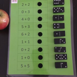 Domino Addition Match set 2 Early Addition Autism Special - Etsy Canada