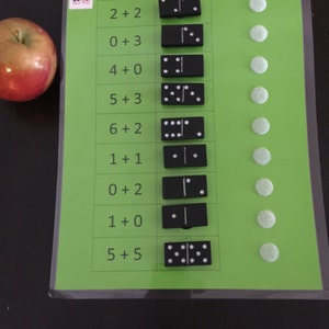Domino Addition Match set 2 Early Addition Autism Special - Etsy Canada