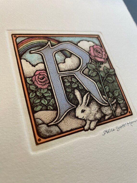 Etchings & Engravings Alice's Alphabet Alice Scott-Morris child wall ...