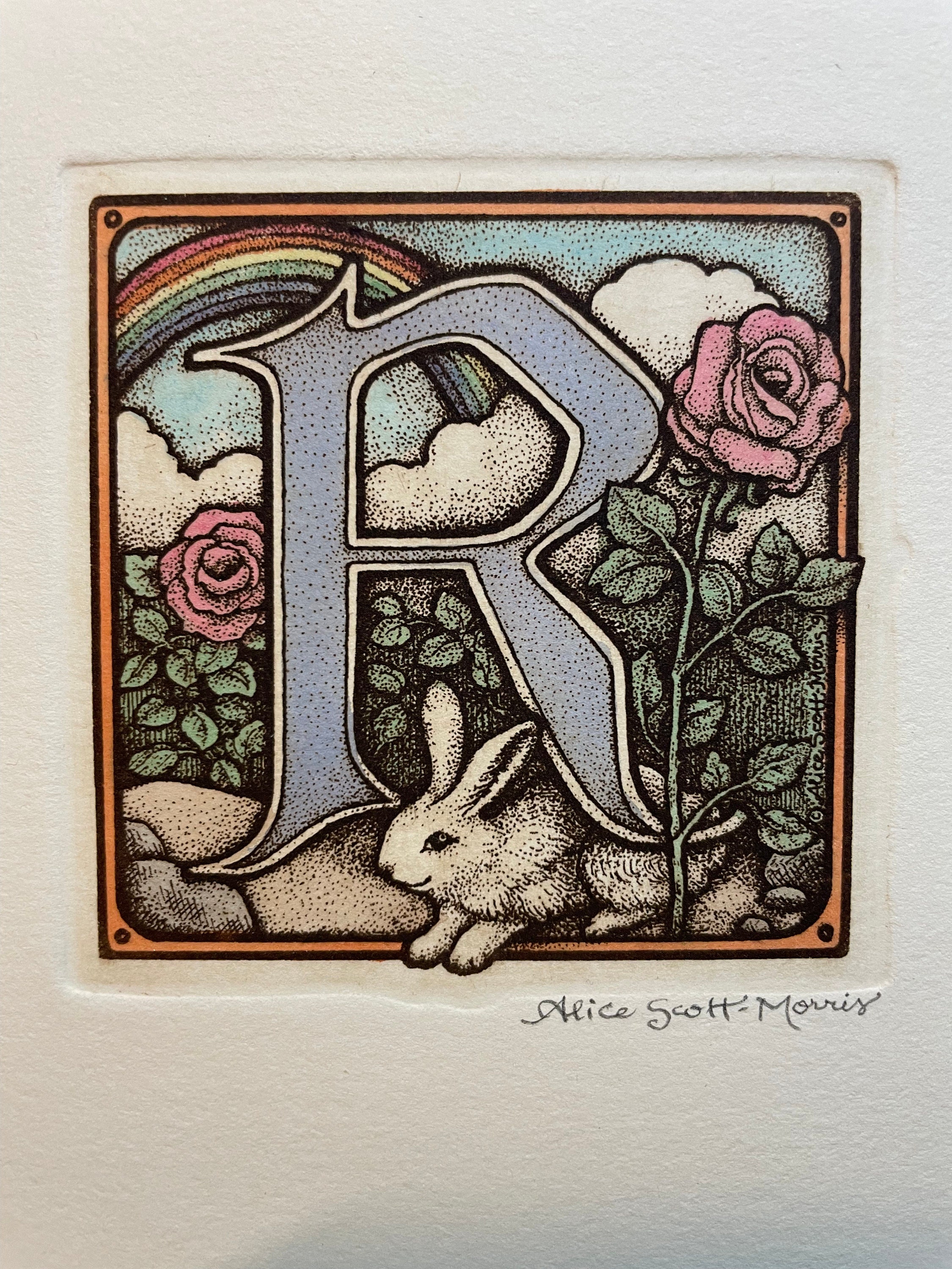 Etchings & Engravings Alice's Alphabet Alice Scott-Morris child wall ...