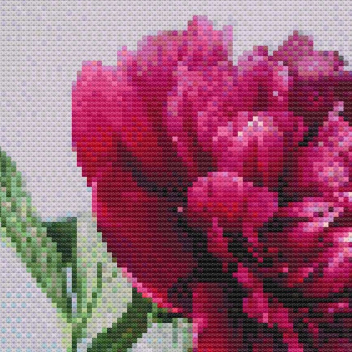 Peony Cross Stitch Pattern PDF Pattern Keeper PDF DMC - Etsy