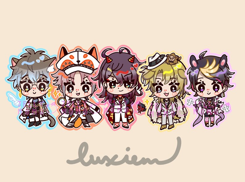Luxiem Kemonomimi Sticker - Etsy