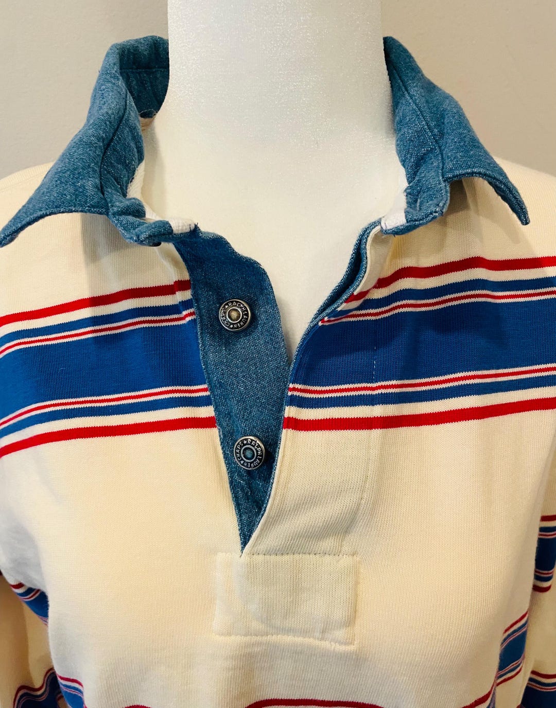 Vintage Chaps Ralph Lauren Rugby Shirt, Striped Rugby Shirt - Etsy