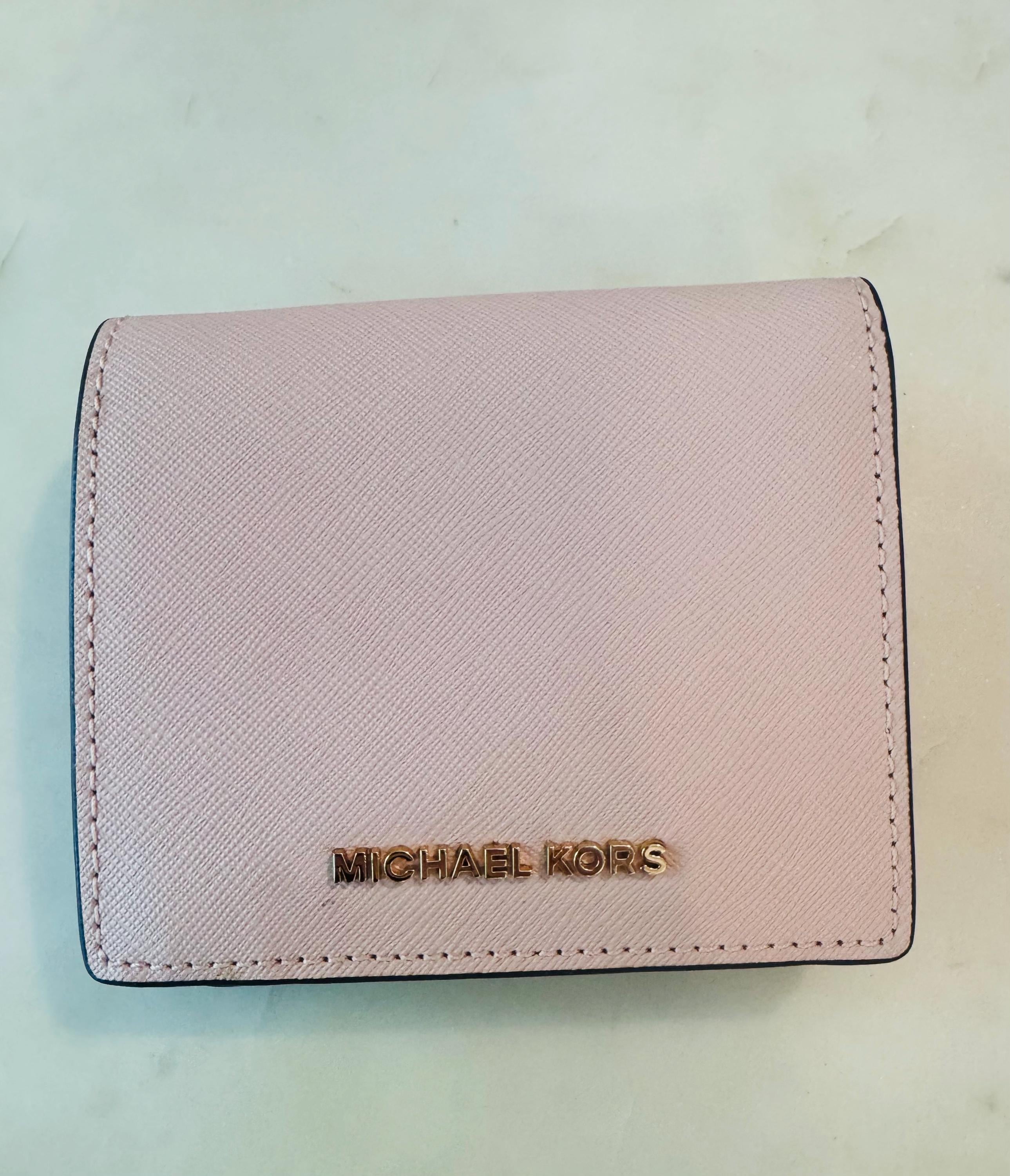 Michael Kors Small Wallet, Light Pink Leather Wallet - Etsy