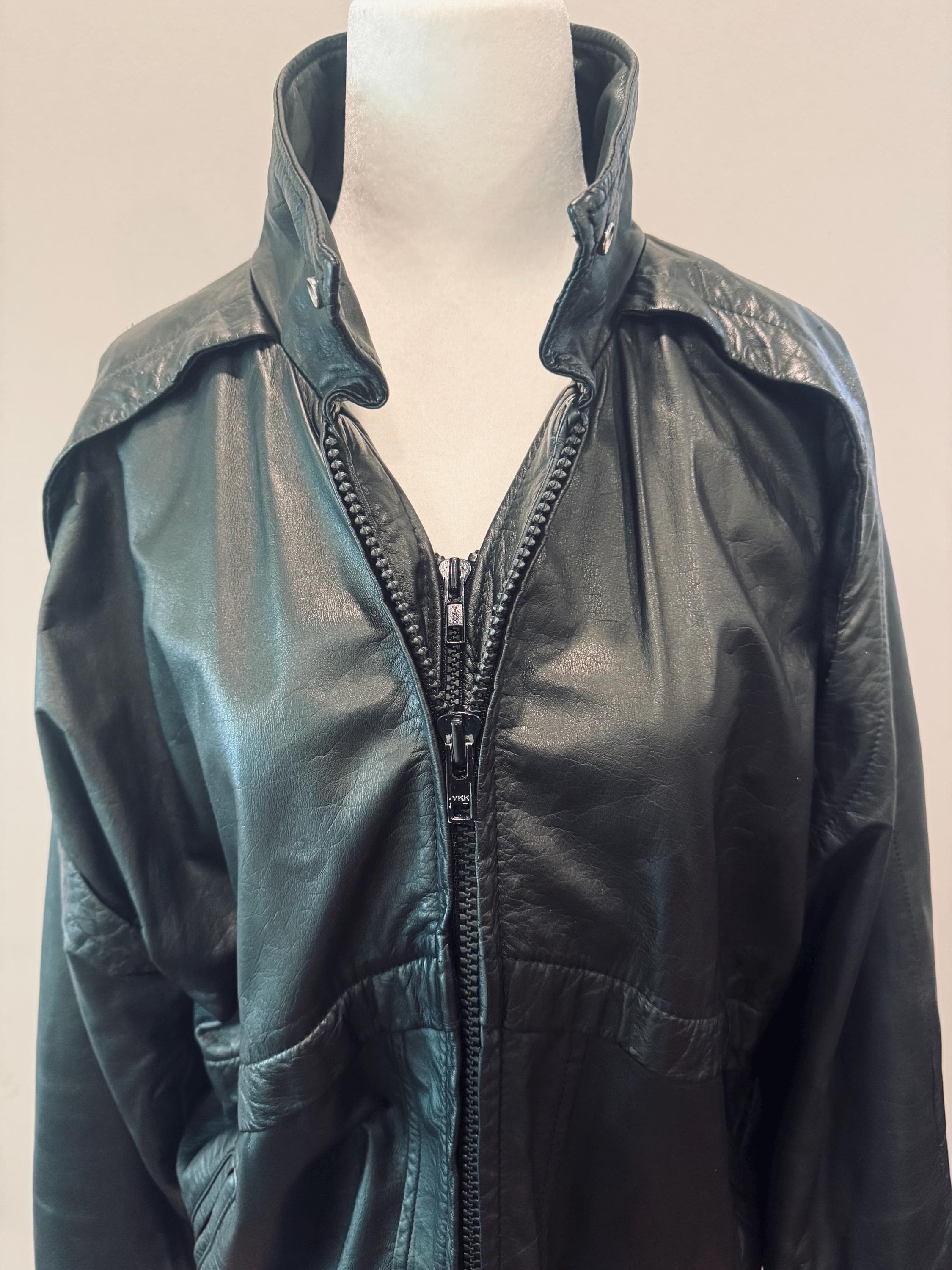 Vintage Wilsons Leather Bomber Jacket – Black Genuine Leather Moto ...