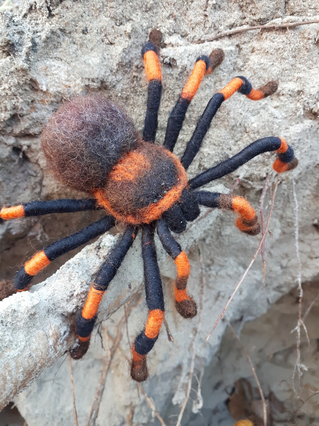 Needle Felted Spider Woolen Sculpture, Spider Lovers Gift, Large Felted ...