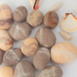 Felted Pebbles, Wool Stones, Felted Stones, Wool Felted Stone, Felt ...