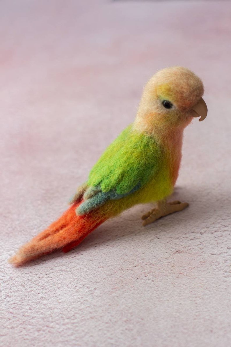 Needle Felted Parrot Felted Bird Felt Parrot Sculpture Parrot - Etsy