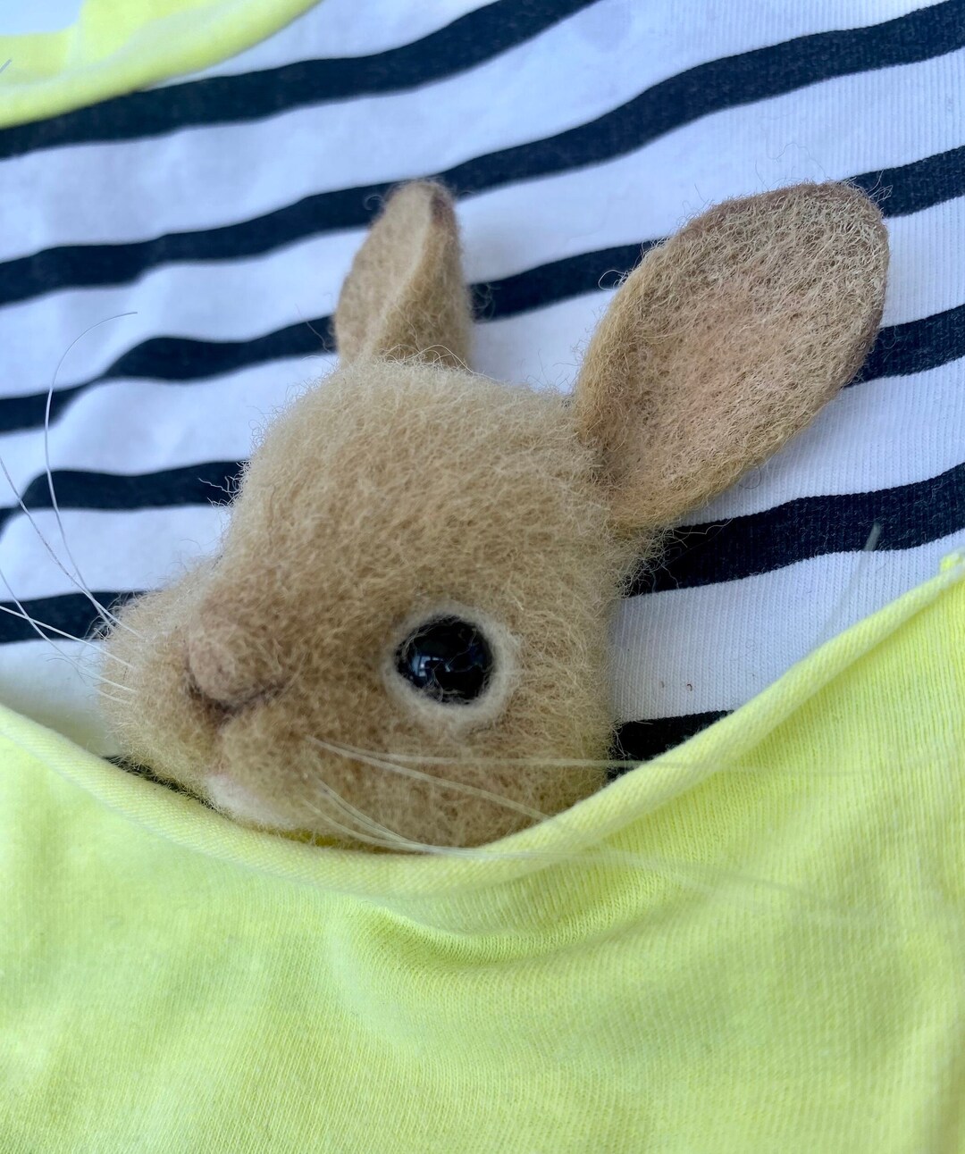 Felted Animal Bunny Brooch Needle Felt Animal Brooch Felted Bunny Fall ...