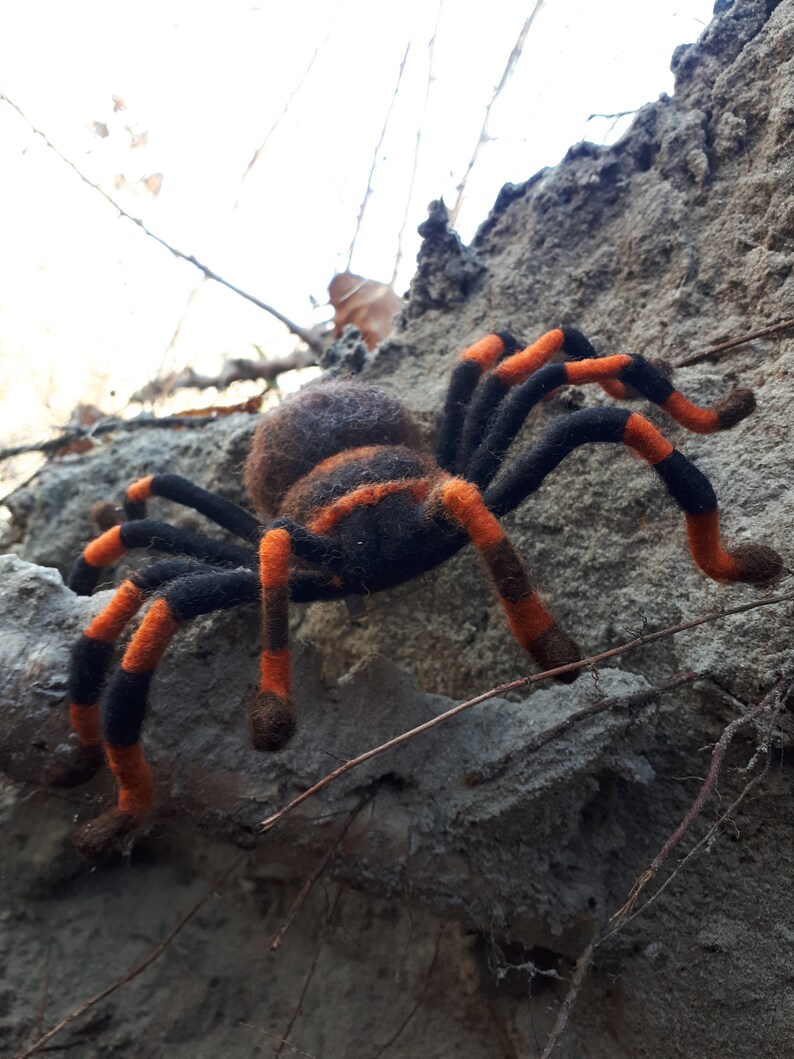 Needle Felted Spider Woolen Sculpture Spider Lovers Gift | Etsy