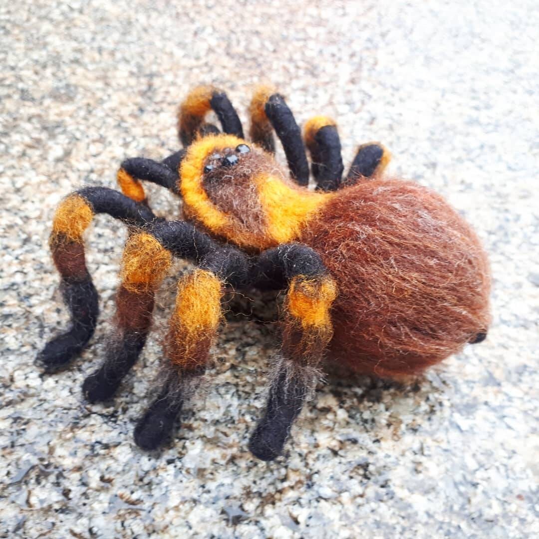 Needle Felted Spider Woolen Sculpture, Spider Lovers Gift, Large Felted ...