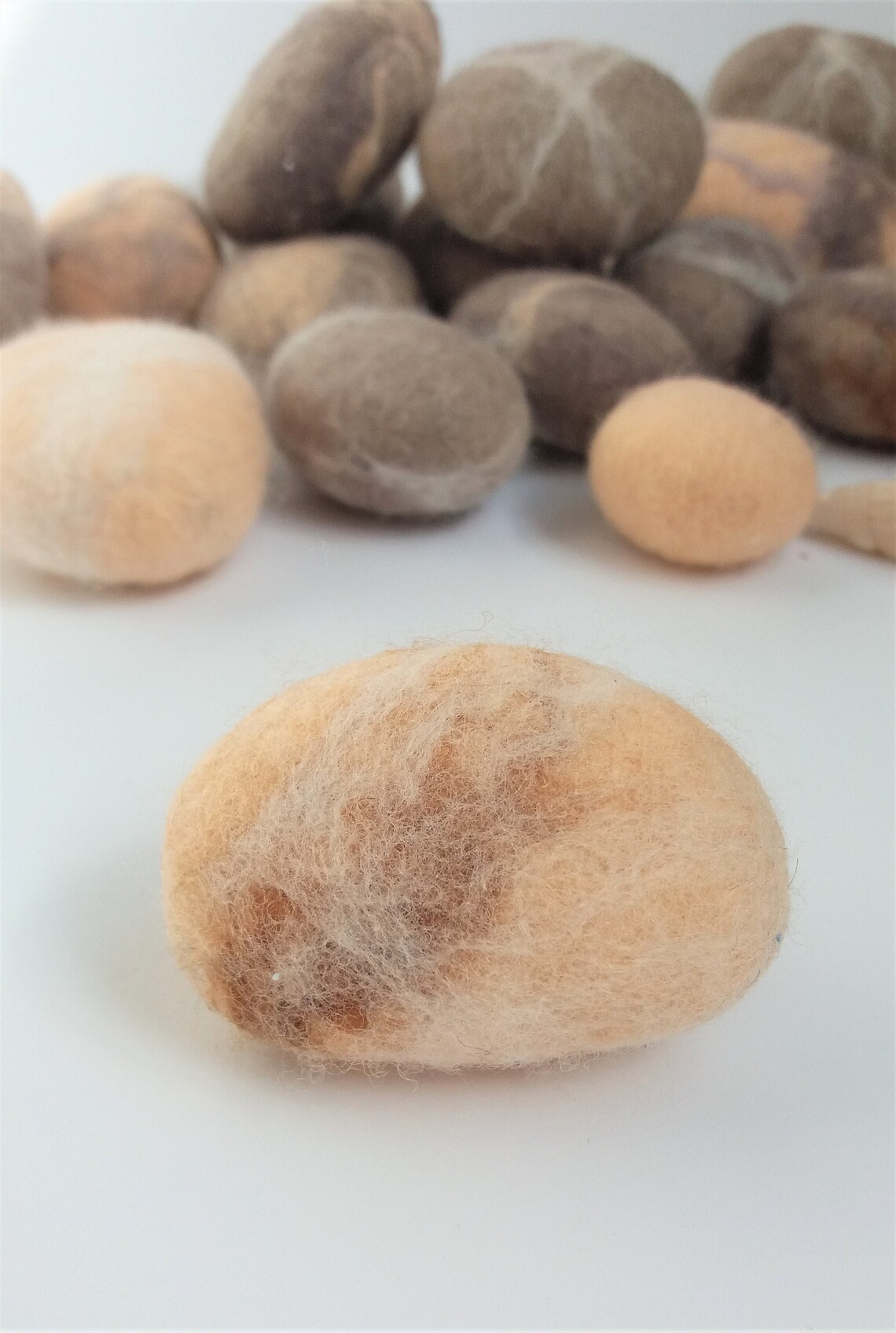 Felted Pebbles Wool Stones Felted Stones Wool Felted Stone - Etsy