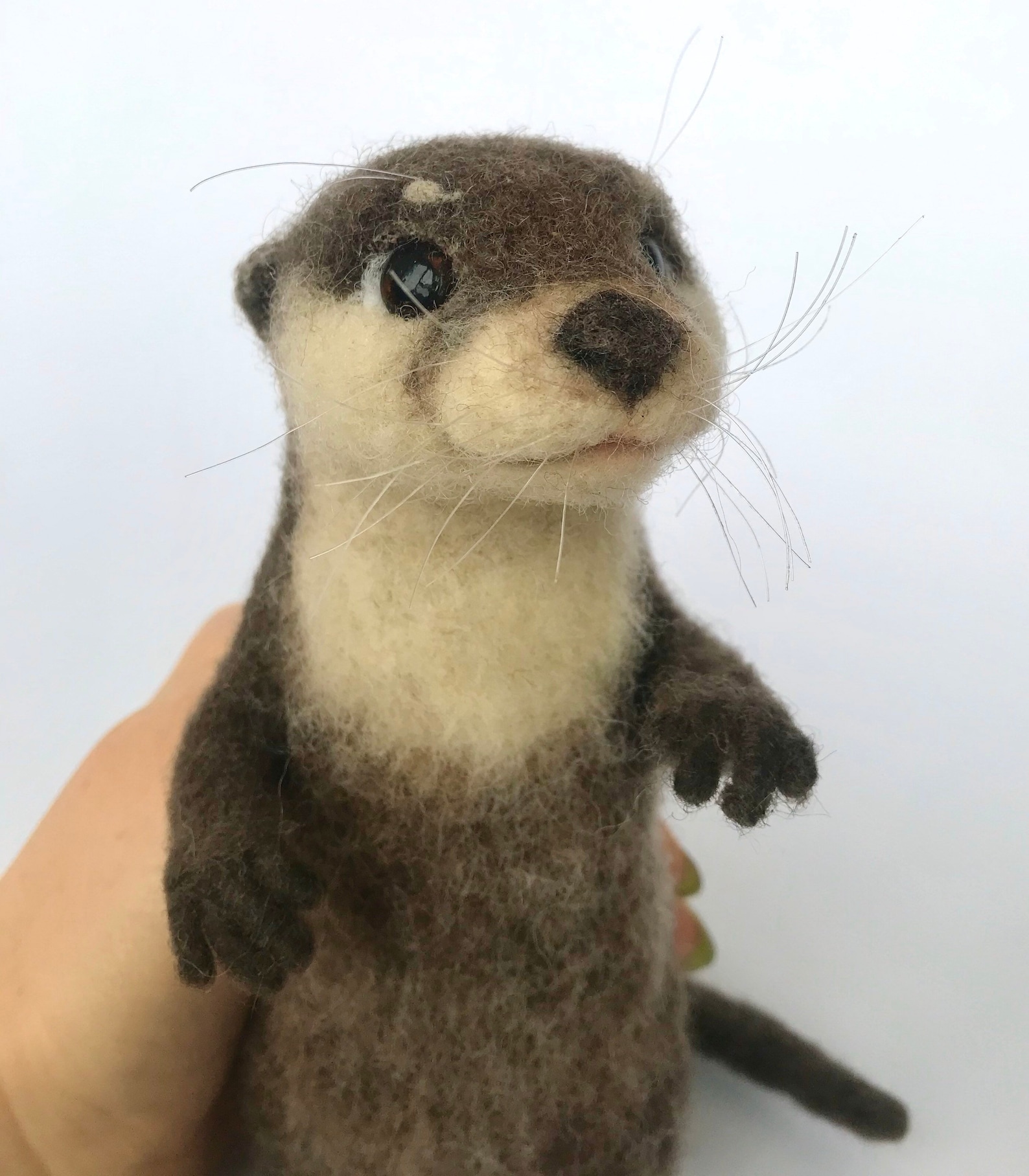 Needle Felted Otter: Handmade Otter Figurine, Animal Lover Gift - Etsy