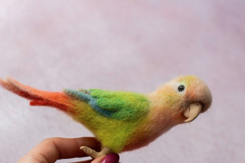 Needle Felted Parrot Felted Bird Felt Parrot Sculpture Parrot - Etsy