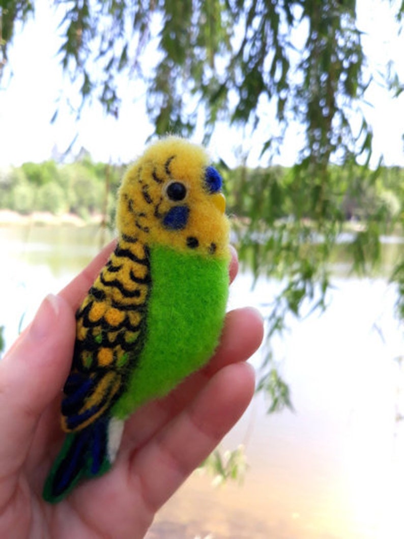 Felted Brooch Needle Felted Parrot Felted Bird Felt Brooch - Etsy