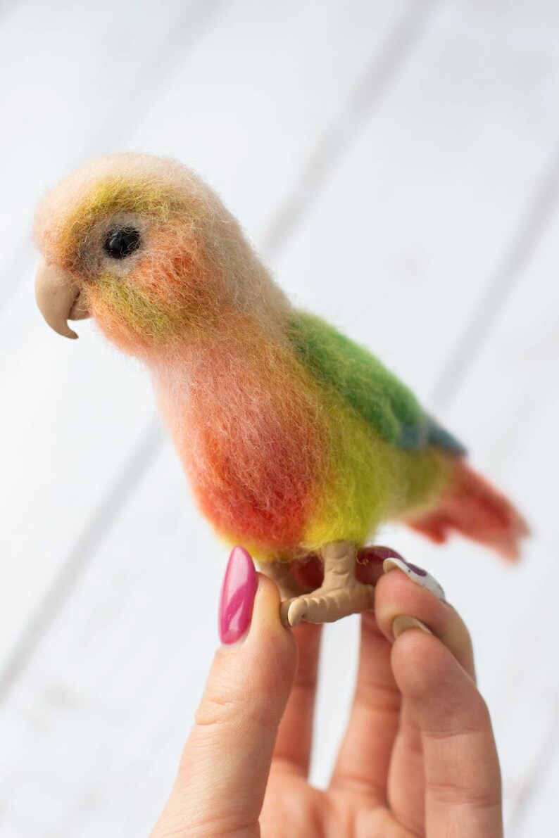 Needle Felted Parrot Felted Bird Felt Parrot Sculpture Parrot - Etsy