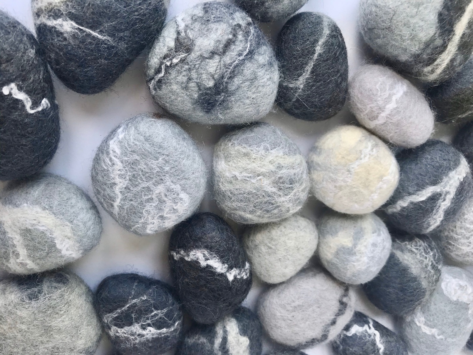 Felted Pebbles Wool Stones Felted Stones Wool Felted Stone | Etsy