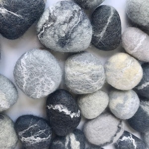 Felted Pebbles Wool Stones Felted Stones Wool Felted Stone Felt Stones ...