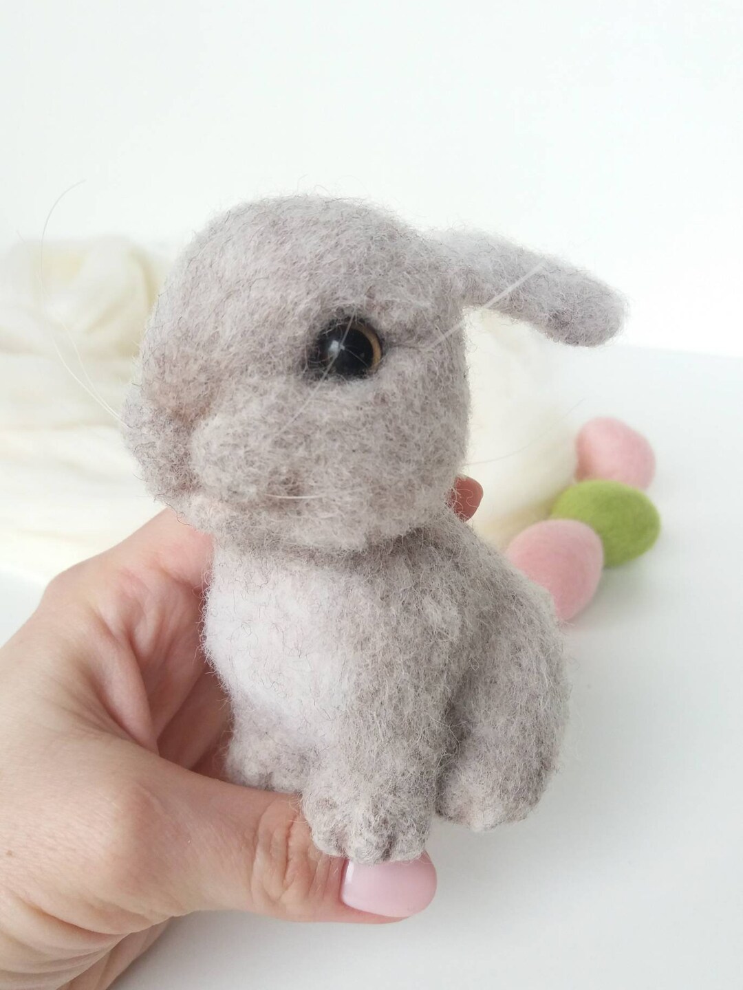Felted Bunny Needle Felted Animal Felt Easter Rabbit Needle Felted ...