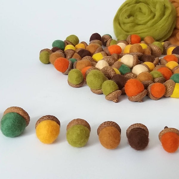 Wool Felted Acorns - Etsy