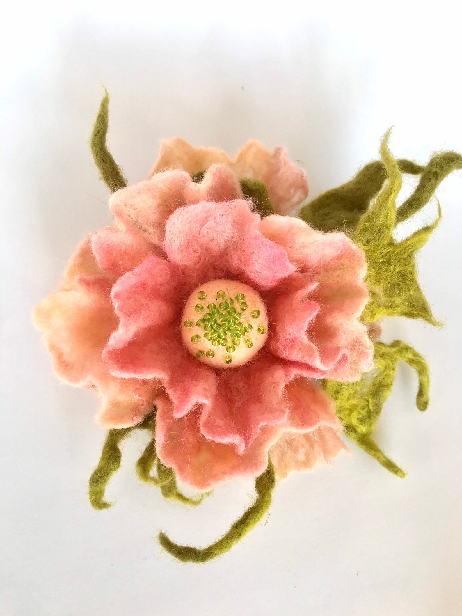 Flower brooch Wool felt brooch Felted flower brooch Gift for | Etsy