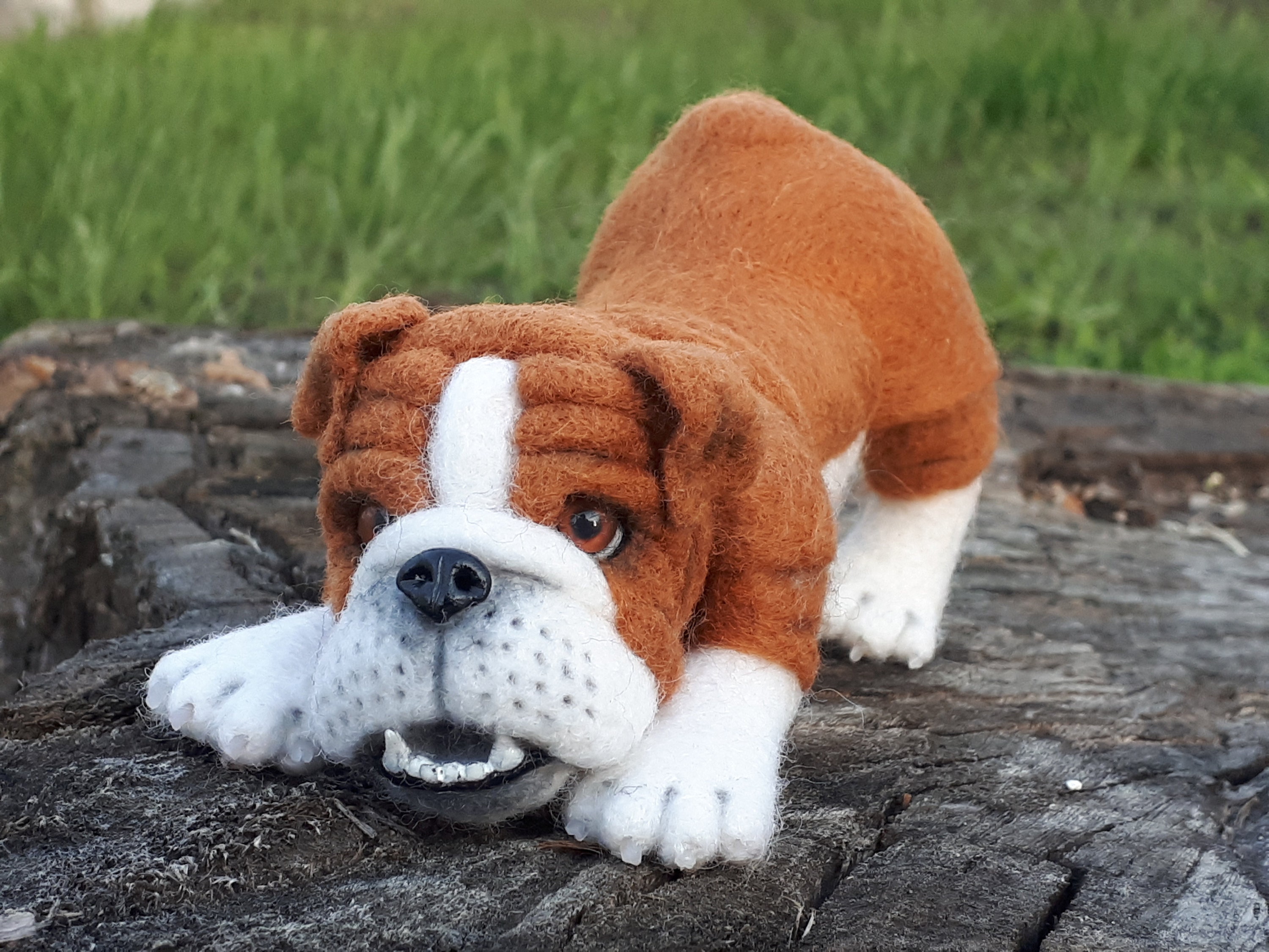 Felted Dog Needle Felted Bulldog Needle Felted Animal Pet Loss - Etsy