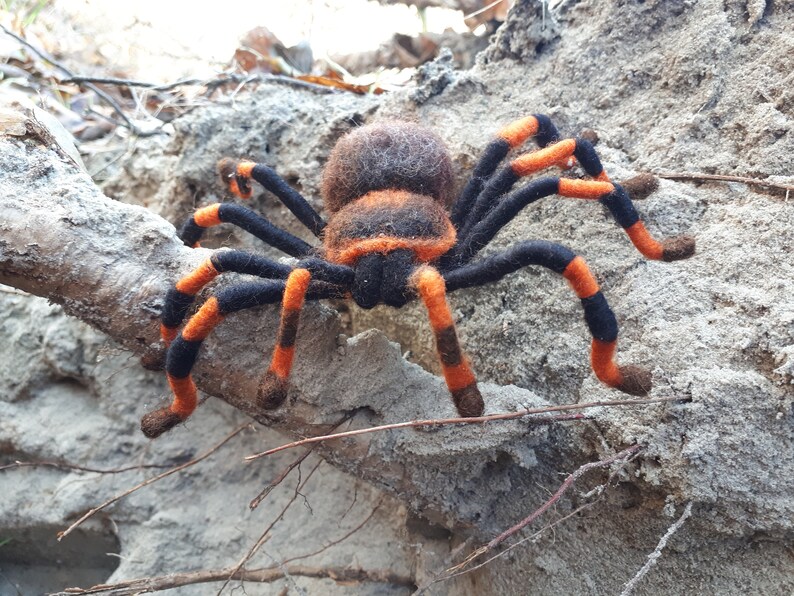 Needle Felted Spider Woolen Sculpture Spider Lovers Gift - Etsy