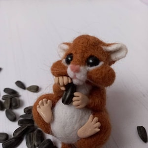 Needle Felted Hamster Felted Animal Felt Hamster Needle Felt Animal ...