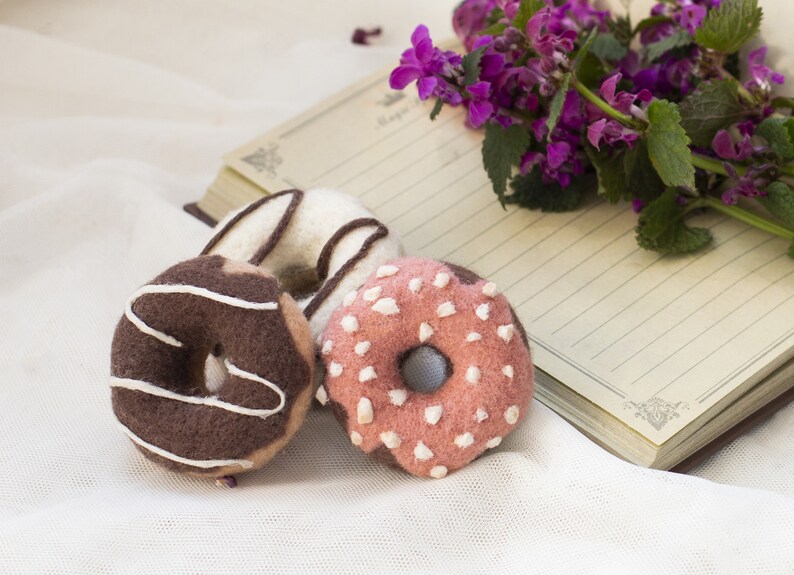 Felted Donuts Eco-freindly Home Docor Felt Summer Decor Needle | Etsy