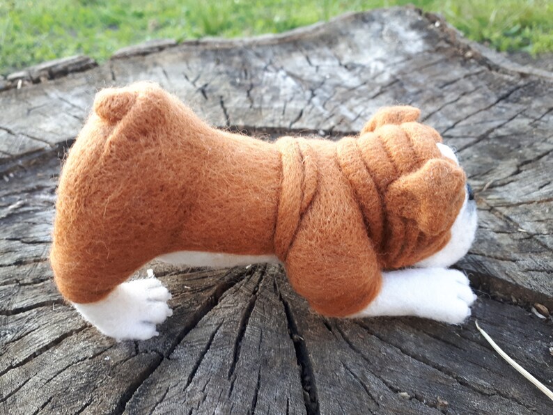 Felted Dog Needle Felted Bulldog Needle Felted Animal Pet Loss - Etsy